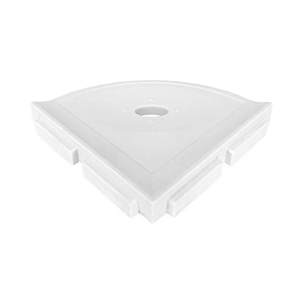 Questech Décor 8 Inch Corner Shower Shelf and 5 Inch Shower Caddy Soap Dish, Metro Lugged Back for New Construction, Mounted Bathroom Shower Organizer, Bright White Matte