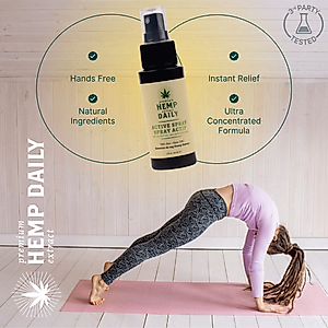 Hemp Daily Active Spray | Hemp Spray with Essential Oils | Vegan, Organic Ingredients | 2 Fluid Ounces, 3 Pack