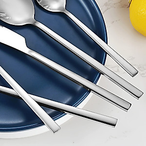 20-Piece Elegant Silverware Cutlery Set, Stainless Steel Utensils Service for 4, Mirror Polished and Dishwasher Safe