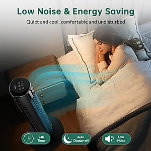 Provirtec WindMaster Smart Tower Fan for Bedroom, 90° Oscillating Floor Tower Fan Cold, Quiet Cooling Tower Fan for Home, 36 inch Tall Standing Tower Fan 6 Speeds, 24H Timer Works with APP & Remote
