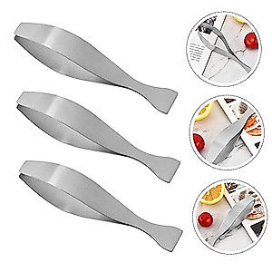 SOESFOUFU 3pcs Hair Removal Clip Pin Bone Removal Gadgets for Home Multi-function Chicken Hair Remover Removers Tweezers Kitchen Fish Deboning Tweezers Fish Tweezers Stainless Steel Silver