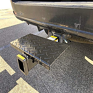 MaxxHaul 70069 Hitch Extender With Step, 4000-lb Max Towing Weight, 400-lb Tongue Weight.