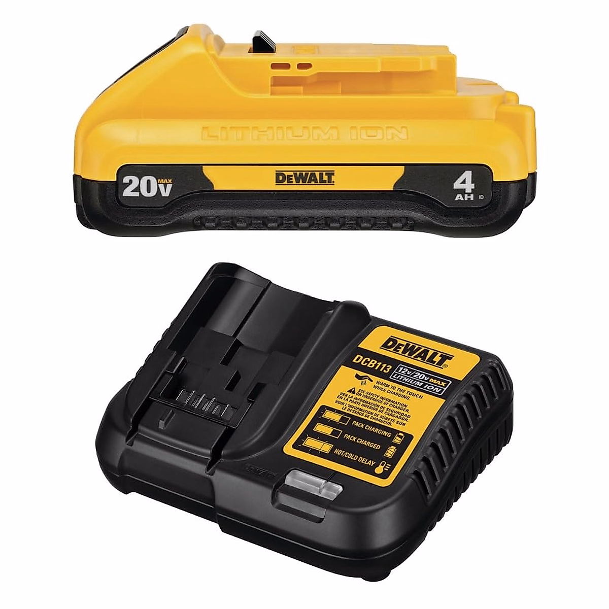 Dewalt DCCS623BDCB240C-BNDL 20V MAX Brushless Lithium-Ion 8 in. Cordless Pruning Chainsaw and 20V MAX 4 Ah Lithium-Ion Battery and Charger Starter Kit Bundle