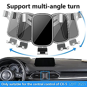 musttrue LUNQIN Car Phone Holder for 2017-2023 Mazda CX-5 CX5 Auto Accessories Navigation Bracket Interior Decoration Mobile Cell Mirror Phone Mount