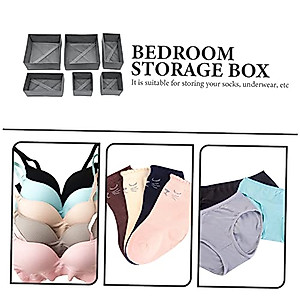 Cabilock 12 pcs Desktop with Organizers Grey Basket Drawer Clo Household Folding Juguetes for Ties Clothes Scarves Cube Socks Sundries Organizer Divider Bra Para Cabinet