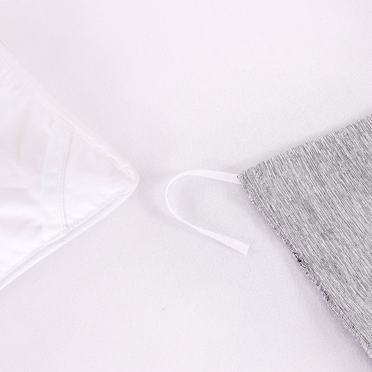 BASIC CHOICE 3 Piece Duvet Cover Set, Comforter Cover with Button Closure and 2 Pillow Cases, Standard 100 by Oeko-Tex, Gray, Queen Size