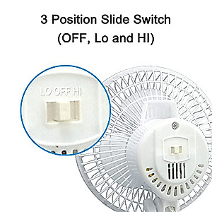 Optimus F-0600 6" Electric Fan, White