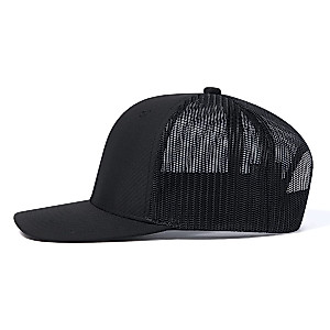 CNUSER Trucker Hat Fashion Mens Women Snapback Hats - The Great Outdoors Adjustable Baseball Cap,Mesh Hat (Curved Black)