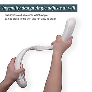 MYMULIKE Neck Fan Personal Fan Portable, Air Conditioner Fan, Wearable Cooling Hanging Neck Fan for Travel, Hands Free Bladeless Fan, 4000mAh USB Rechargeable, Up to 16Hrs Use Time