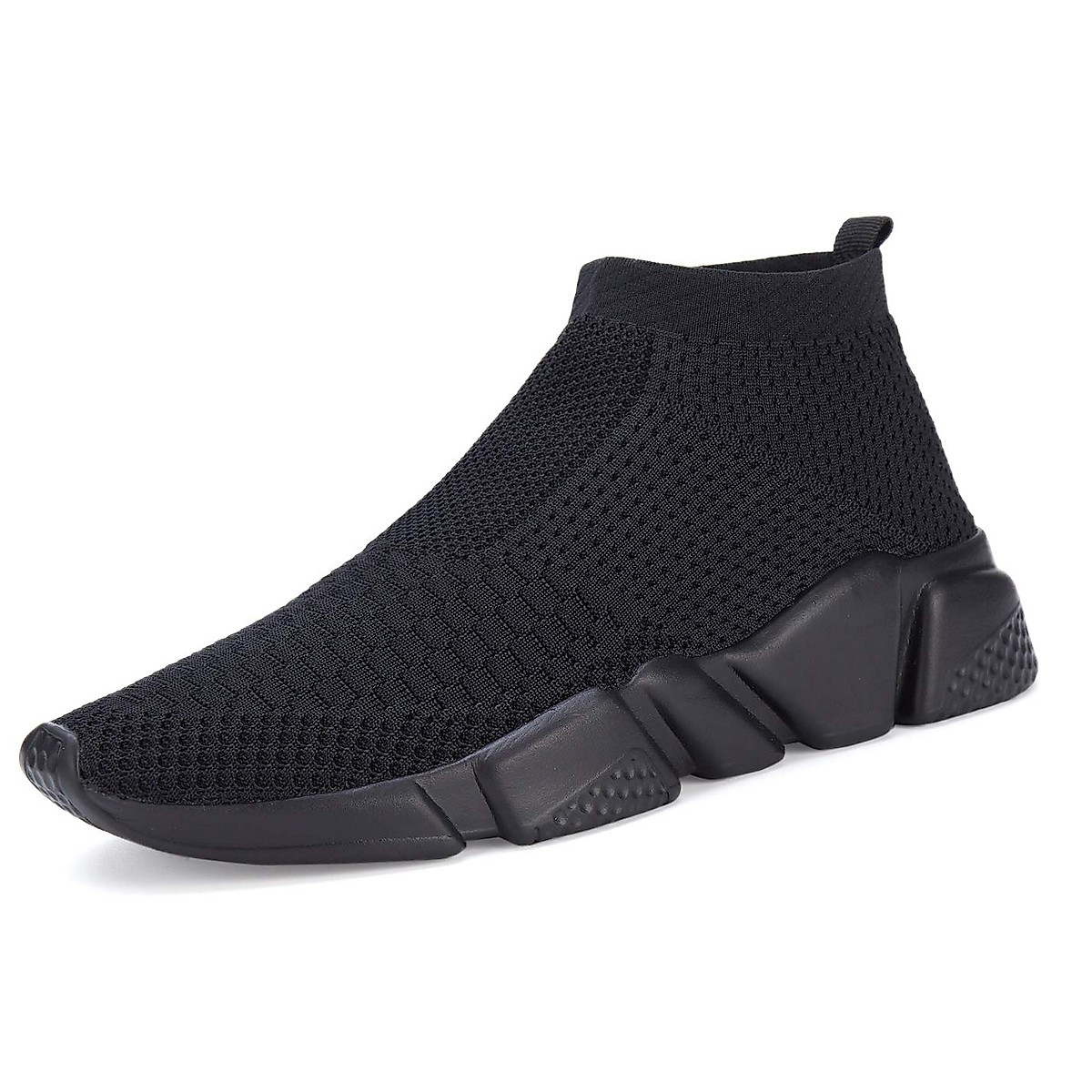 Santiro Slip On Sneakers Women Lightweight Walking Shoes Comfortable Gym Athletic Shoes Fashion Running Tennis Shoes All Black 8.5 US