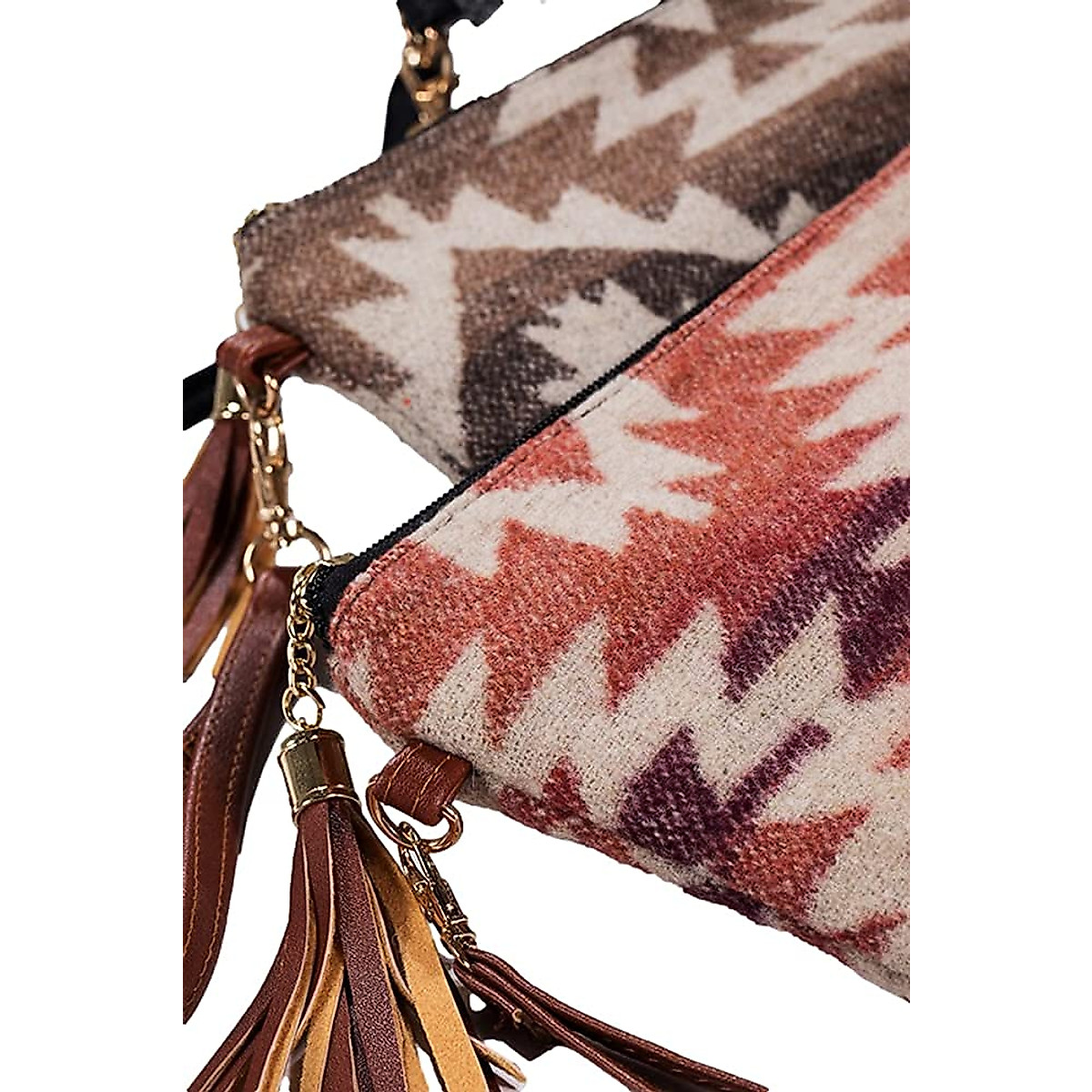 Southwestern Saddle Blanket Navajo Native American Western Print Crossbody Clutch Bag Purse