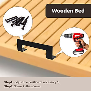 Foboull Bed Frame Non-Slip Mattress Gripper - Mattress Slide Stopper to Keep Mattress from Sliding - Simple and Effective, Suitable for All Bed Types (1PC, Black)