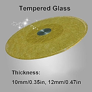 27 Inches Heavy Duty Lazy Susan, Round Glass Turntable, 360° Dining Table Rotating Tray, Safe Smooth, 200KG Bearing For Banquets Party (Color : 12mm/0.47in Thick, Size : 70cm/28in)