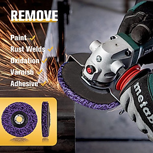 10 Pack Strip Discs Rust Remover Wheel Stripping Wheel for Angle Grinder Paint Strip Wheel Quick Abrasive Discs Rust, Oxidation, Paint Remover (4-1/2'' x 7/8'')