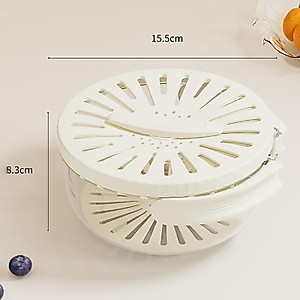 YWJLQH Drain Basket Keeper Container Reusable with Handle Washing Basin Fruits Saver Fruit Drainer Bowl for Strawberry Fruits Grapes, White