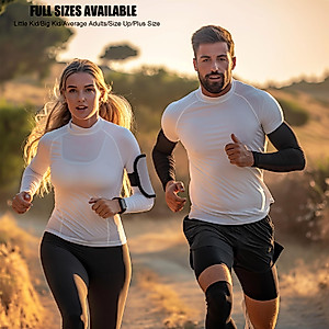 Luwint Kids Arm Sleeves 2 Pairs | UPF 50+ UV Cooling Sun Protection for Boys Girls 4-12 Years - Sports, Outdoor, Football