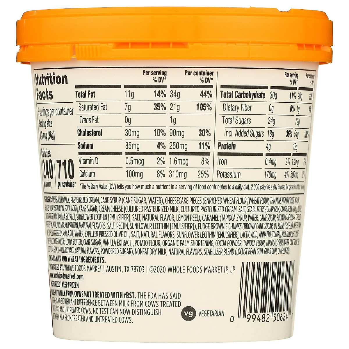 365 by Whole Foods Market, Ice Cream Caramel Chocolate Cheesecake, 16 Ounce