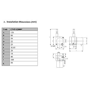 CALT CWP-S2000V 2000mm Draw Wire Encoder 24Vdc Supply 0-10V Output