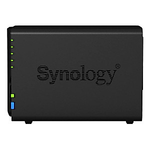 Synology DiskStation DS220+ NAS Server with Celeron 2.0GHz CPU, 6GB Memory, 4TB HDD Storage, 2 x 1GbE LAN Ports, DSM Operating System