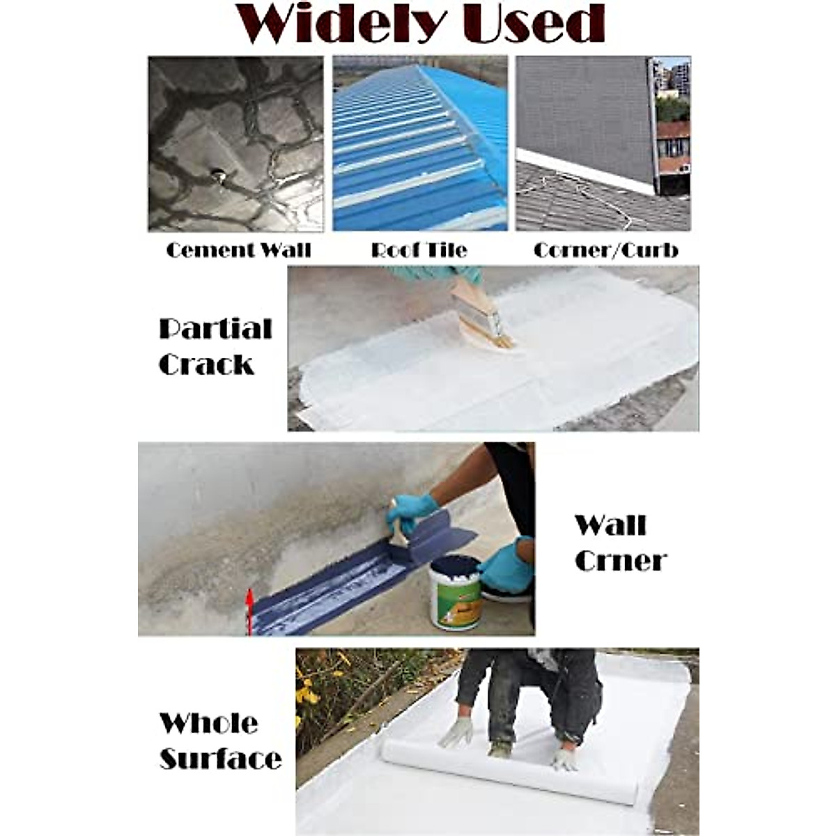 LLPT Waterproofing Membrane Anti-Fracture Fiberglass Fabric Tape 6 Inch x 82 Feet Water Barrier Tape Roll for Tile Wall Bathroom Shower Pan Curb Seam Niche Floor Crack (FWR150)