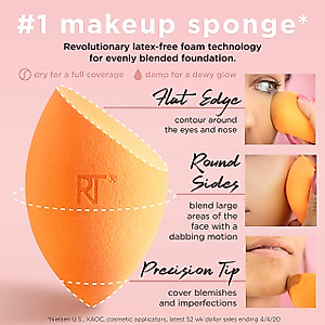 Real Techniques Limited Edition Miracle Makeup Blender Beauty Sponge Gift Set, For Liquid & Cream Foundation, Makeup Sponge Case, Travel Friendly, Assorted Beauty Sponges, 6 Piece Holiday Gift Set