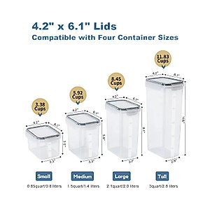 FreshKeeper Airtight Food Storage Containers Replacement Lids, 2PCS