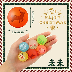 NOVWANG 24Pcs 12 Styles Halloween Bouncing Balls, Glow in The Dark Bouncy Play Balls Halloween Party Favors Goodie Bag Fillers School Classroom Games