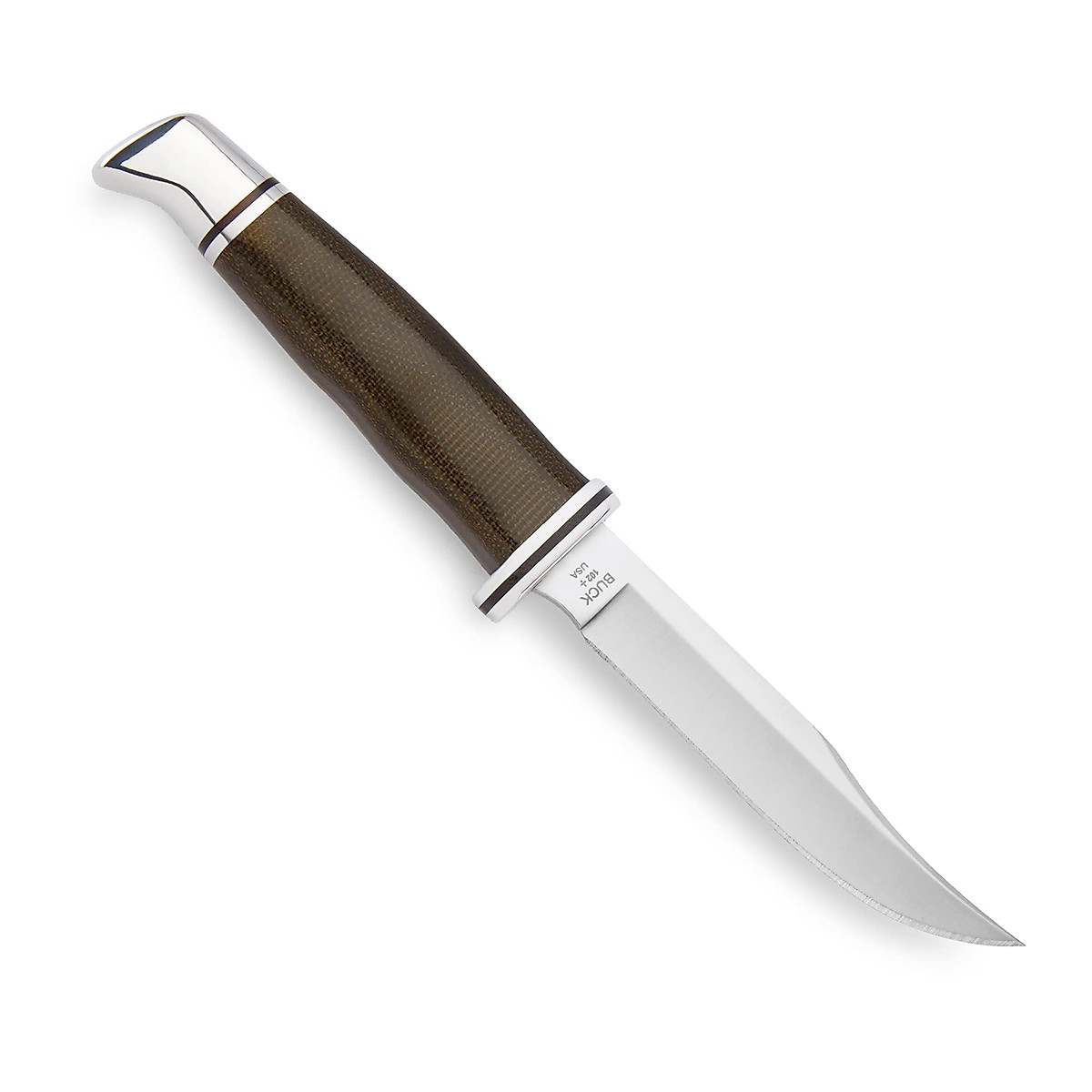 Buck Knives 102 Woodsman Pro Fixed Blade Hunting Knife, 4" S35VN Stainless Steel Blade, Micarta Handle