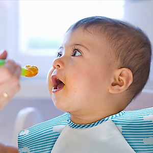 Accmor 3 Pack Short Sleeved Bibs/Waterproof Baby Bibs/Toddler Bibs/Smock, Washable Bibs for Baby Toddler 6-36 Months