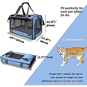 GAPZER Pet Carrier for Large and Medium Cats, Soft-Sided Pet Carrier for Big Medium Cats and Puppy, Dog Carriers Cat Carriers Pet Privacy Protection Travel Carrier