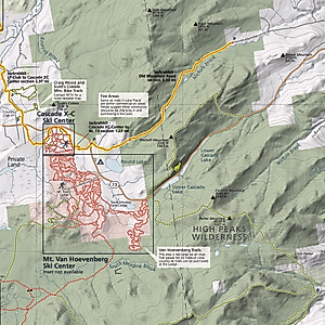 Lake Placid & Saranac Lake Winter Trails Map | Adirondacks High Peaks Hiking Map | Jackrabbit Ski Trail, Paul Smith’s College VIC, Cascade X-C Ski Center | Durable, Waterproof & Tear Resistant