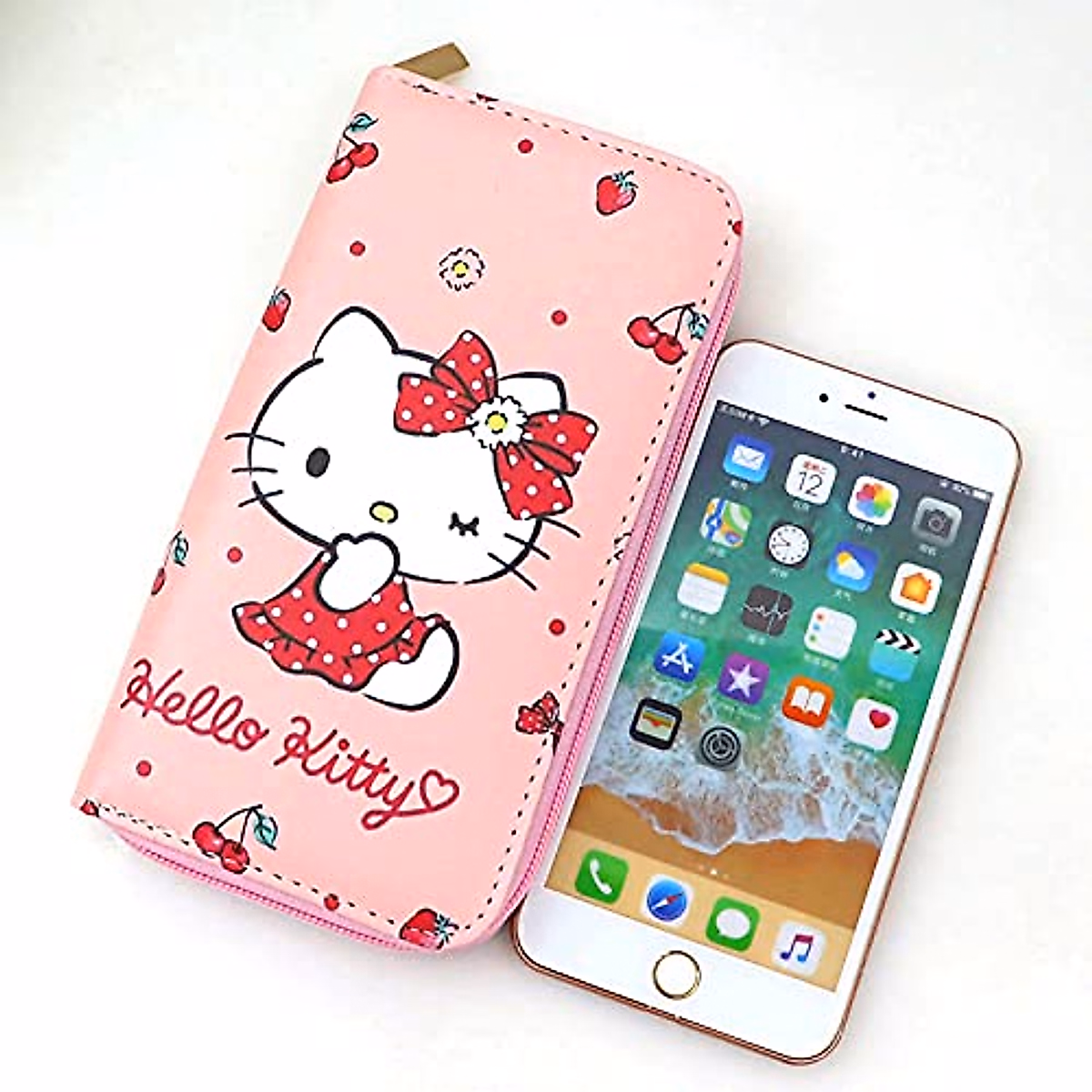 Kerr's Choice Pink Kitty Purse Kitty Cat Wallet Cute Faux Leather Wallet for Girls Women