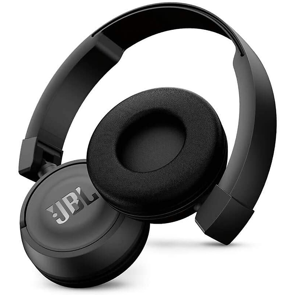 JBL T450BT Wireless On-Ear Headphones with Built-in Remote and Microphone, Includes Bonus Extended 5ft Charging Cable and Velvet Storage Pouch - Black