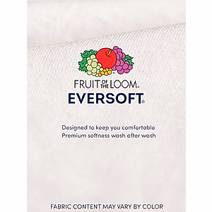Fruit of the Loom mens Eversoft Cotton T-shirts (S-4xl), Crew - 2 Pack Black, Large US