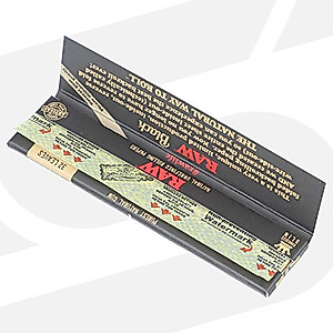 RAW Black Inside Out King Size Slim Rolling Papers | 50 Packs | Perfect for Backrolling - So Thin You Can Truly Taste Your Terps