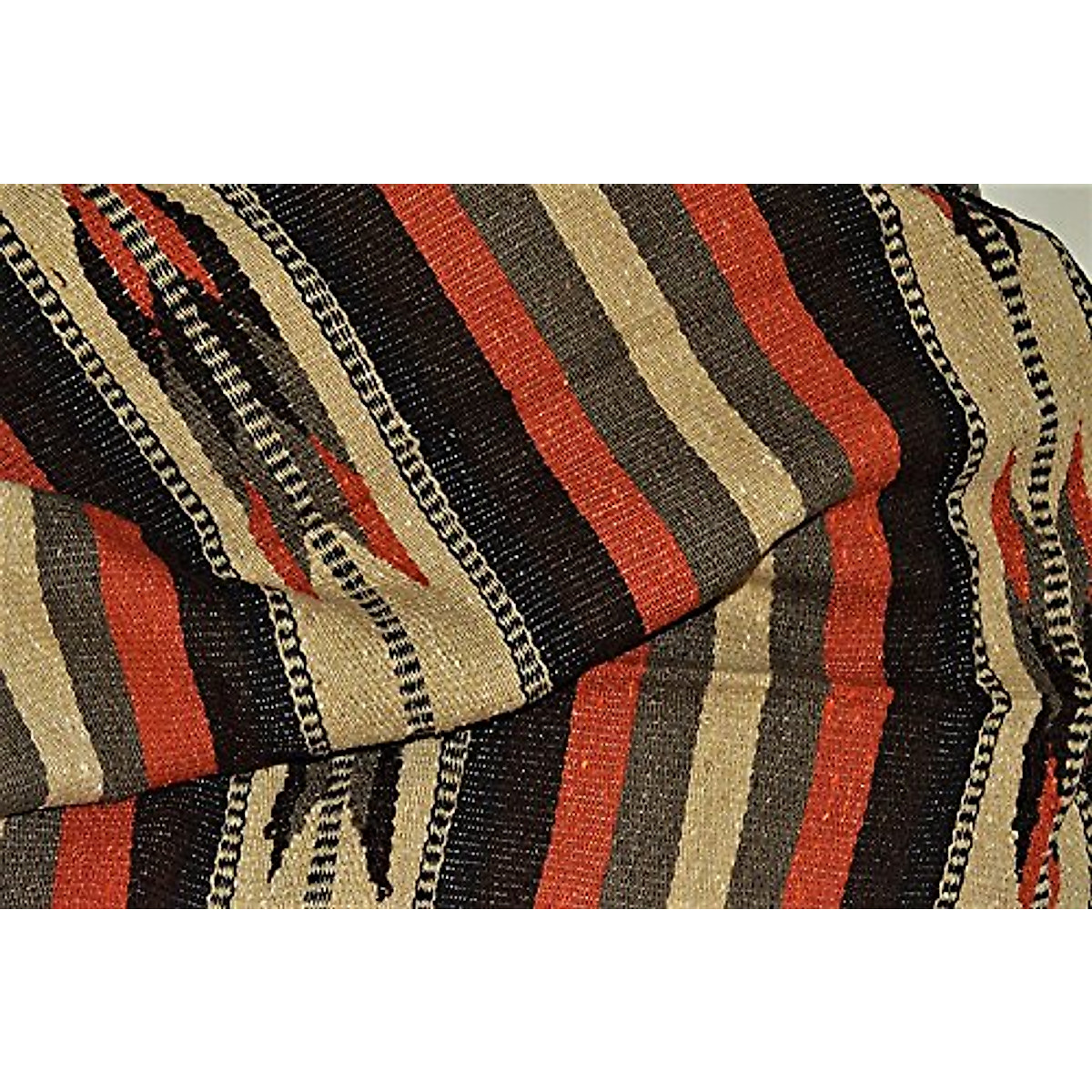 Galaxy Reborn Mexican Blanket Handwoven XLarge Tribal Arrow Falsa in Burnt Umbre Heavyweight Premium Blanket Mexican Yoga Bohemian Throw Indian Rug Serape