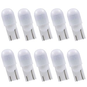 Noobibaba T10 Wedge Base LED Bulb 12V DC 1W, T5 T10 Low Voltage Landscape Light Bulbs, 4 Watts Incandescent Bulb Equivalent, Soft Warm White 2700K 10-Count