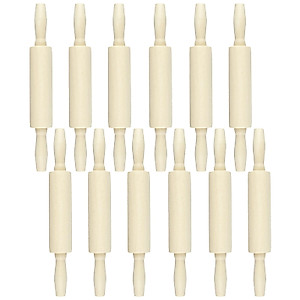 Miokun 12 Pack Wood Small Rolling Pin for Kids, 7.9 Inch Kids Rolling Pin for Home Kitchen (7.9 Inch)