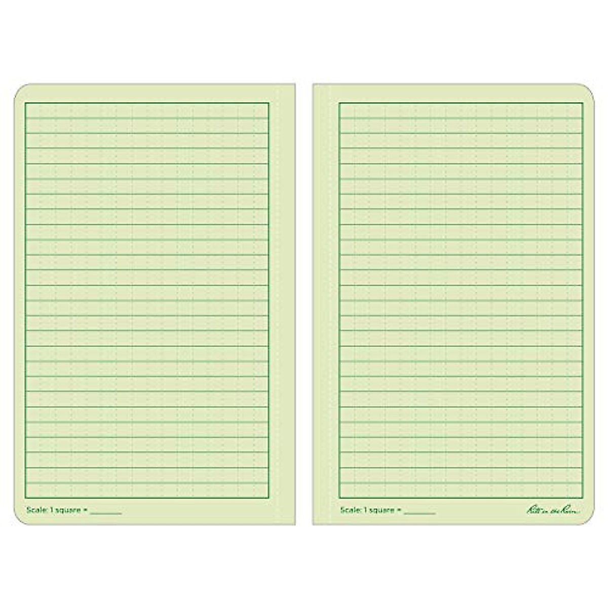 Rite In The Rain Weatherproof Tactical Field Notebook, 4 5/8" x 7", Green Cover, Universal Pattern with Reference Materials (No. 980), One Size (980L)