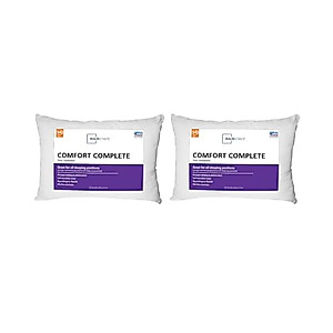 Diavanih Comfort Complet Pillows Queen Size Set of 2 Pack Soft Medium Support Hypoallergenic Plush Down Alternative Bed Pillow for Back, Stomach or Side Sleepers,20x28in