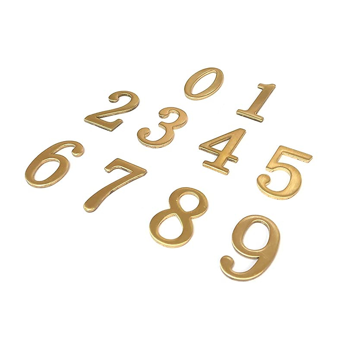 1Pcs Mailbox Numbers 2 Inch Brass House Numbers for Outside,Self Adhesive 3D Address Numbers for House, Apartment, Office, Hotel Room, Mailbox Signs,Brass (No.4)