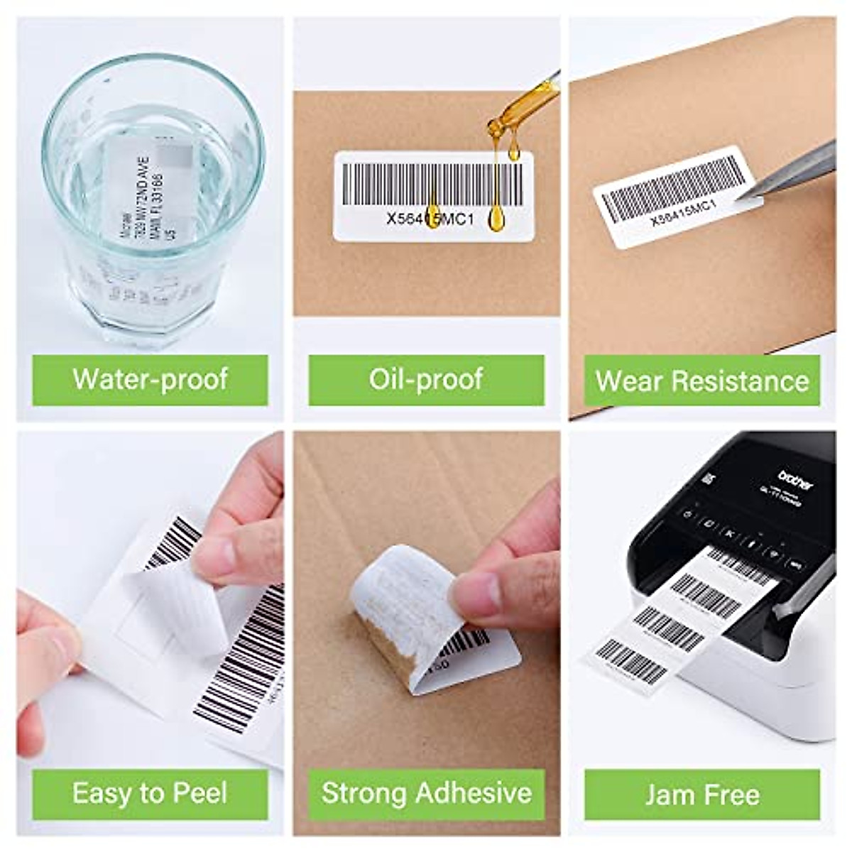 GREENCYCLE 20 Pack Compatible for Brother DK-1209 Standard Address Paper Label Roll with Cartridge 1-1/7" x 2-3/7" (29mm x 62mm) White Labels Used in QL-560 QL-570 Ptouch Label Printers