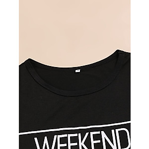 Verdusa Women's 3 Piece Plaid Print Pajama Sets Tee Top and Shorts Pants Pj Set Black S