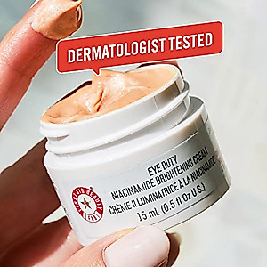 First Aid Beauty Eye Duty Niacinamide Brightening Cream, Illuminating Eye Cream for Dark Circles and Puffiness, 0.5 oz.