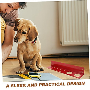 CRILSTYLEO Storage Hanging Board Tools Storage Rack Garage Organization Holder Garage Cabinets System Convenient Hardware Holder Tool Holder Warehouse Tool Shelf Wall Mount Rack Steel Red