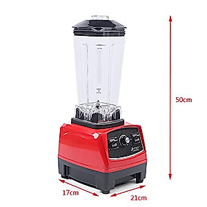 Cutycaty Professional Countertop Blender, Commercial Countertop Blender Smoothie Maker Kitchen Smoothie Blender for Crusing Ice Frozen Fruit Shakes (Red, 2200W)