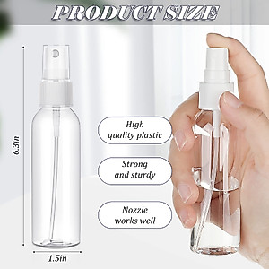 Nuogo 90 Pack Plastic Spray Bottles 4 Oz Reusable Mini Perfume Refillable Bottle Travel Size Mist Bottle Sprayer Empty Bottle for Essential Oil(Clear)