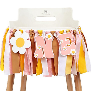 Groovy One First Birthday High Chair Banner - One Groovy Birthday Decorations,groovy Baby Shower,hippie First Birthday Highchair Banner,daisy 1st Birthday Garland,cake Smash Backdrop Banner