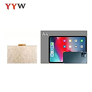 Acrylic Clutch and Purse for Women Box Handbag Evening Bag Shoulder Crossbody Bag for Wedding Party with Chain (White)