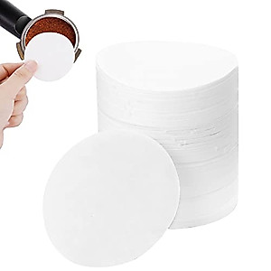 400 Pcs Espresso Paper Filter White Coffee Filter Paper 58mm Replacement Paper Filter Round Coffee Maker Filters Disposable Tea Maker Filters Compatible with Espresso Makers